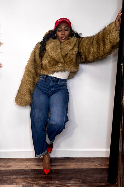 LUXE FUR CROPPED JACKET – Andreeaa